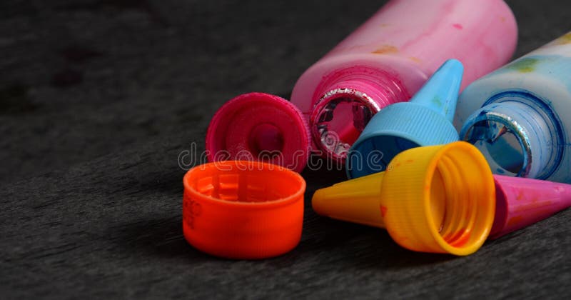 Ink jet color bottles stock image. Image of loading, container - 47242365