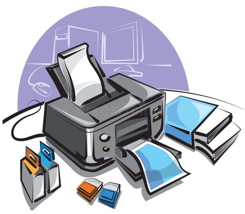 Cartoon Computer Being Chased Stock Illustration - Illustration of ...