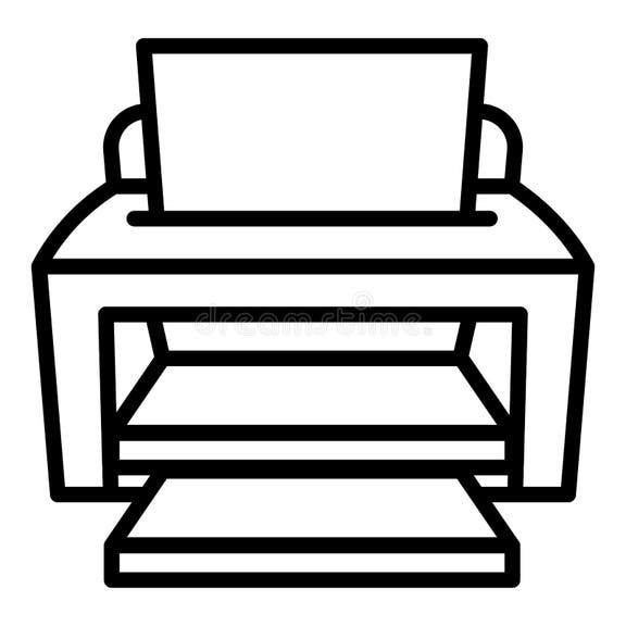Ink Jet Printer Icon, Outline Style Stock Vector - Illustration of ...