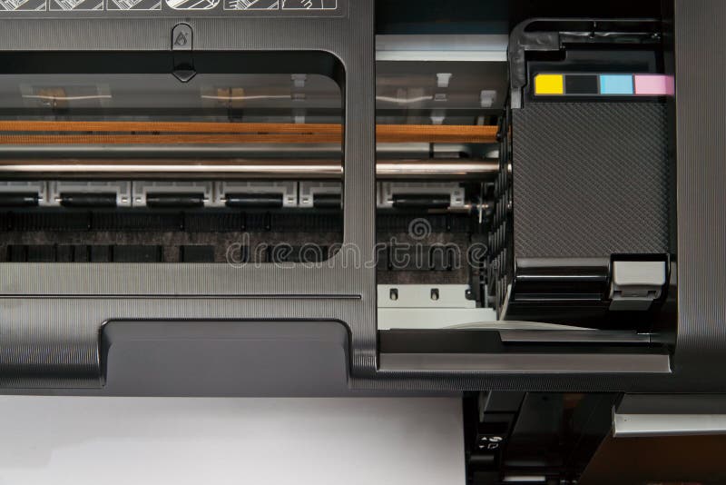 Ink-jet printer inside stock photo. Image of cartridge - 26587620