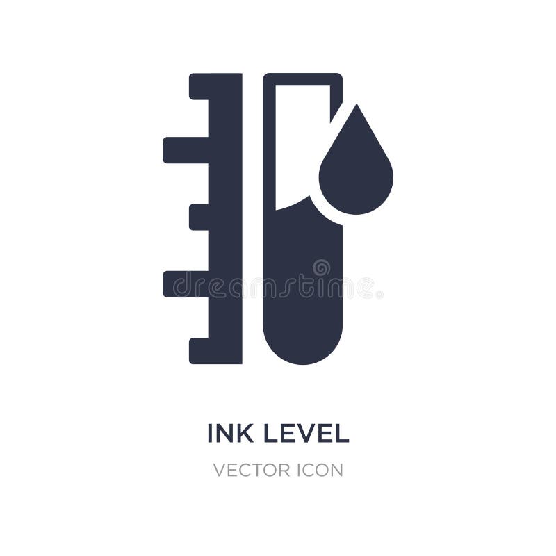 Ink Level Icon on White Background. Simple Element Illustration from UI ...