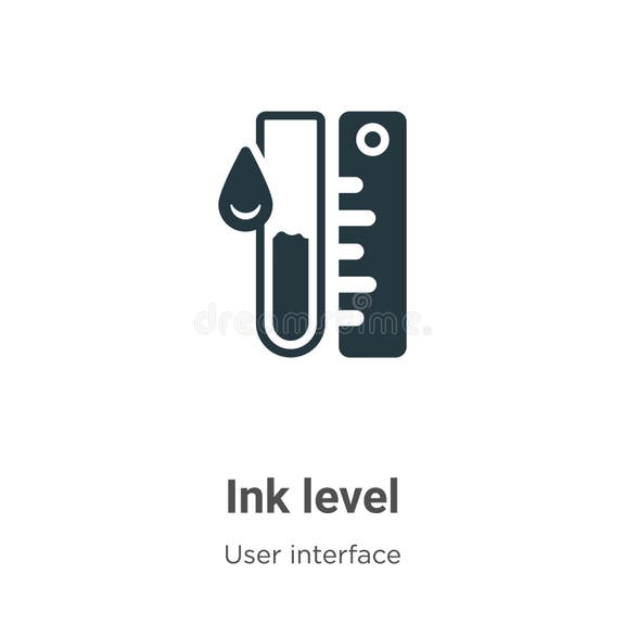 Ink Level Vector Icon on White Background. Flat Vector Ink Level Icon ...