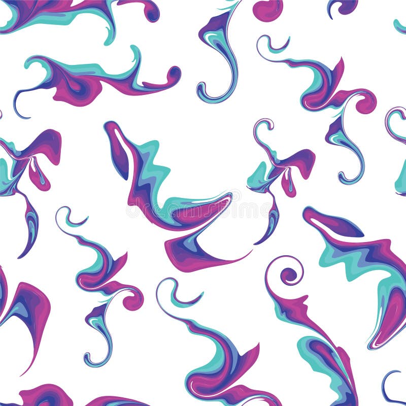 Ink Liquid Splash Abstract Seamless Pattern Vector Illustration Design ...