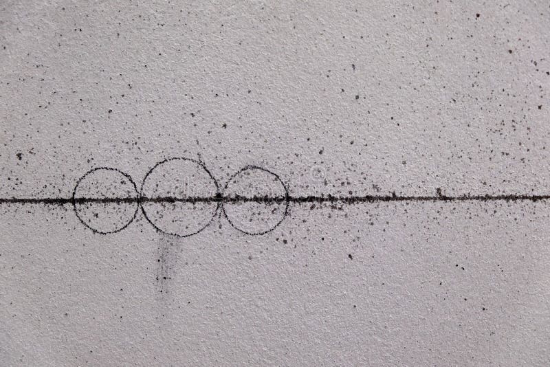 Ink Mark on the Wall for Construction Stock Photo - Image of paint ...