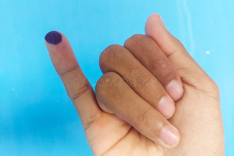 Election Ink Marks on the Little Finger Stock Image - Image of freedom ...