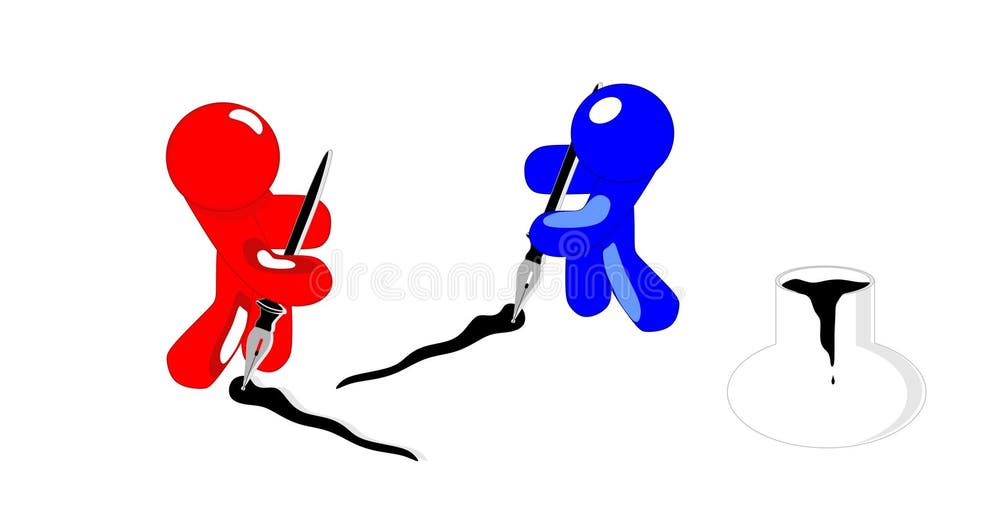 Ink Men stock vector. Illustration of ornate, symbol - 24858952