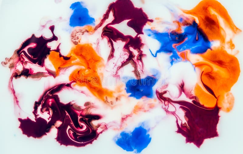 Ink mixing in milk stock image. Image of color, milk - 100050491