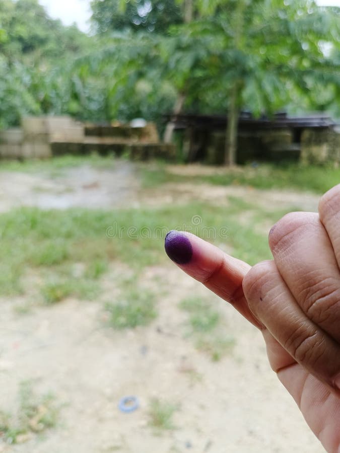 Ink on My Little Finger after the Election on Sunday? Stock Image ...