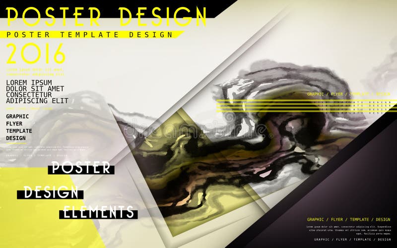 Ink painting style poster stock illustration. Illustration of poster ...