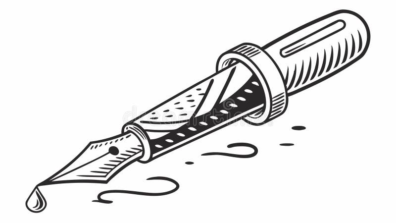 Ink Pen Dripping Ink Illustration, Writing, Creativity, and Artistic ...