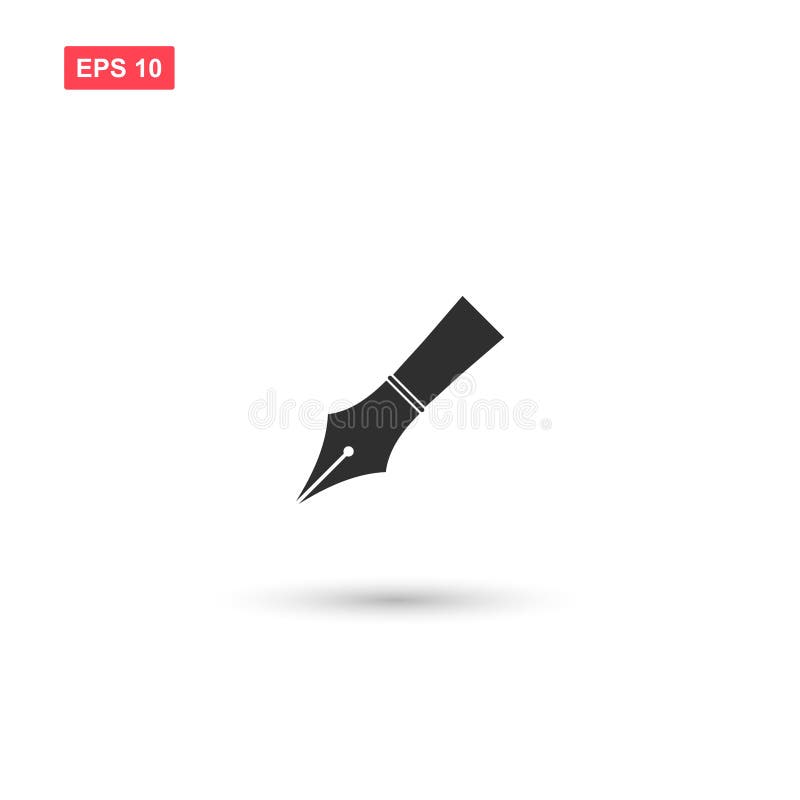 Ink Pen Icon Vector Design Isolated Stock Vector - Illustration of ...