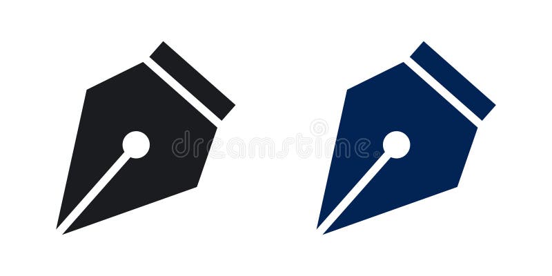 Ink pen icon vector stock vector. Illustration of black - 348158465