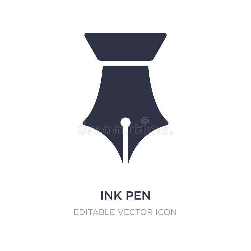 Ink Pen Icon on White Background. Simple Element Illustration from ...
