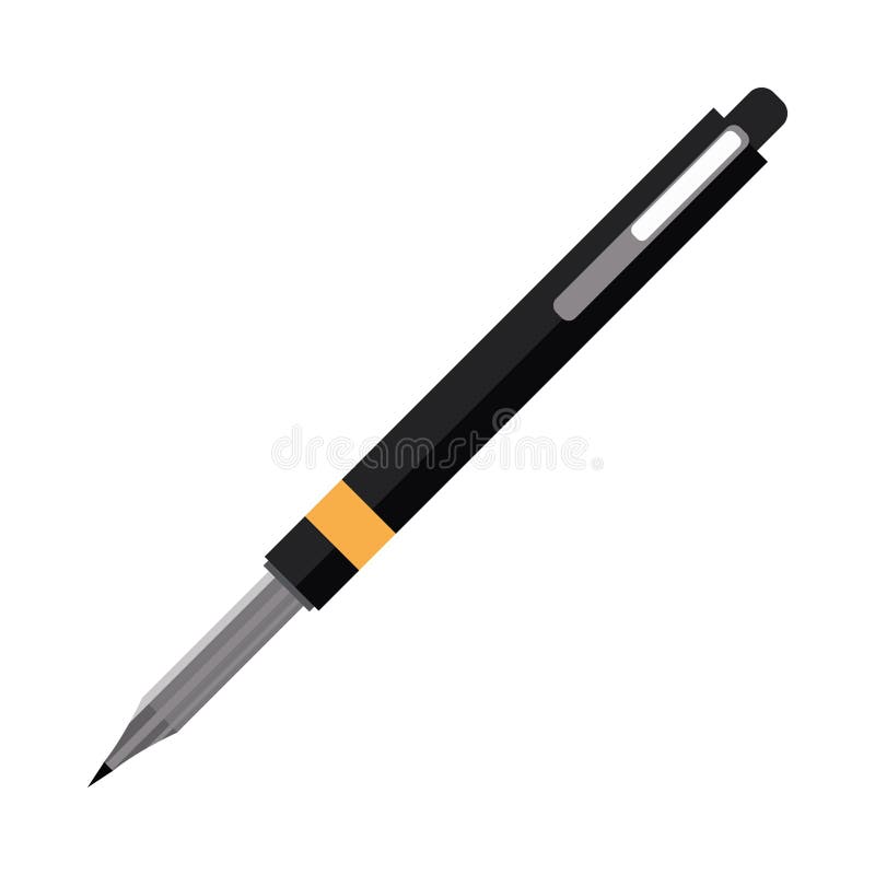 Ink Pen Sharp Tool for Creative Handwriting Stock Illustration ...