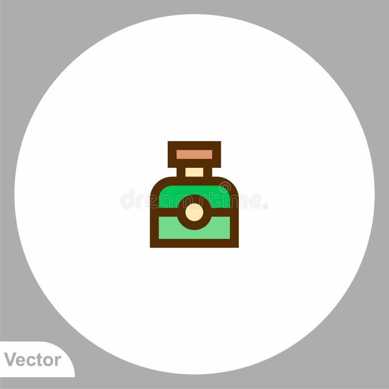 Ink Pot Vector Icon Sign Symbol Stock Vector - Illustration of black ...