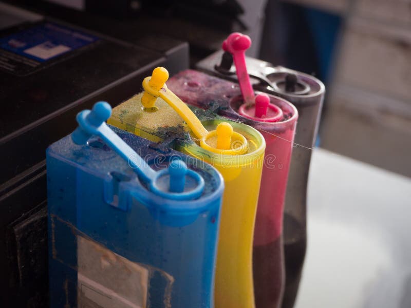 Ink printer stock image. Image of cmyk, cyan, liquid - 102126915