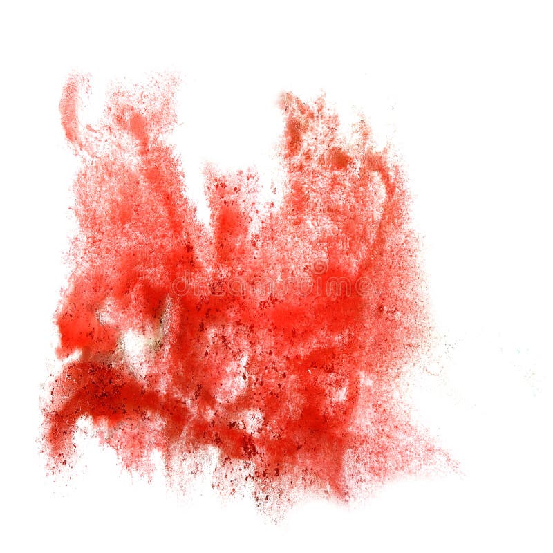 Ink Red Blot Splatter Background Isolated on White Stock Photo - Image ...