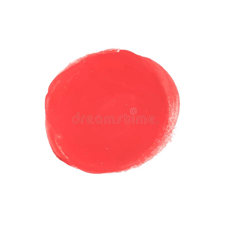 Ink Red Circle with Brush Texture Stock Image - Image of round, plaster ...