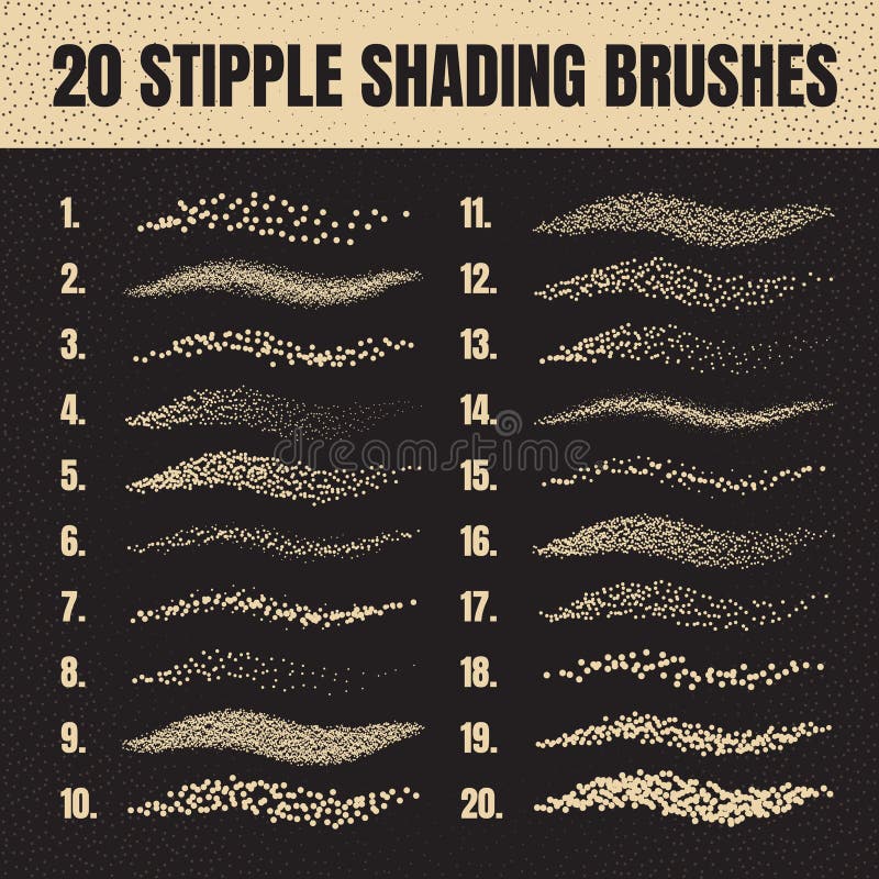 Ink Scatter Brush, Stipple Drawing and Texturing. Fading Gradient Stock Vector - Illustration of ...