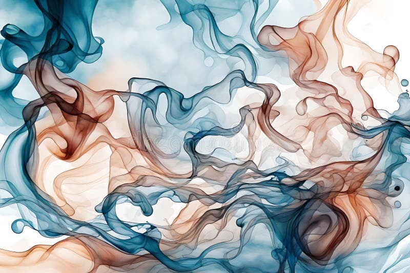 Ink Smoke Water Abstract Art Background. Generative AI Stock ...