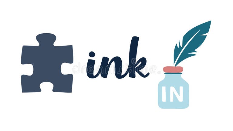 Ink Solution Typography Puzzle Icon, Vector Design Generative AI Stock ...