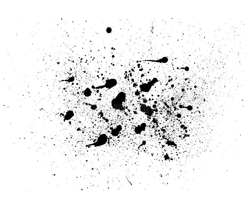 Ink Splash. Ink Brush Strokes. Vector Drops-splash. Splatter Background ...