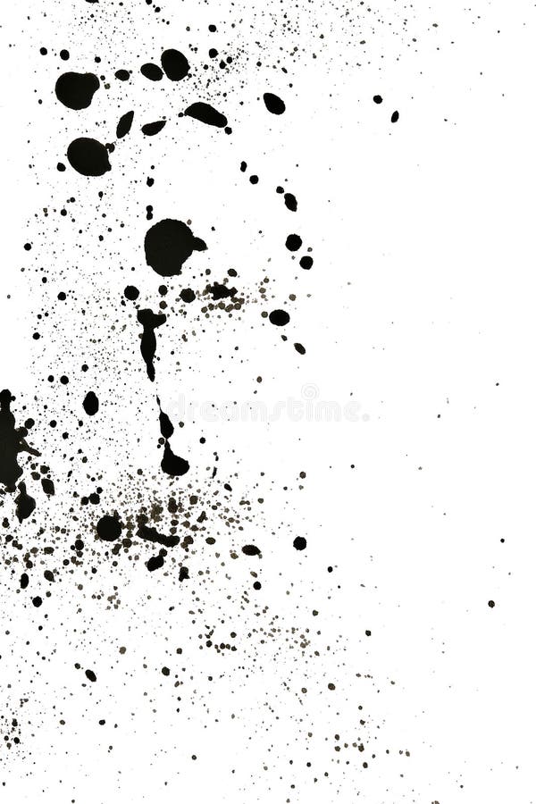 Ink Splash Pattern, Black Watercolor Splatter Background Stock Image ...