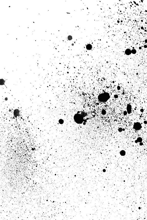 Ink Splash Pattern, Black Watercolor Splatter on White Background Stock ...