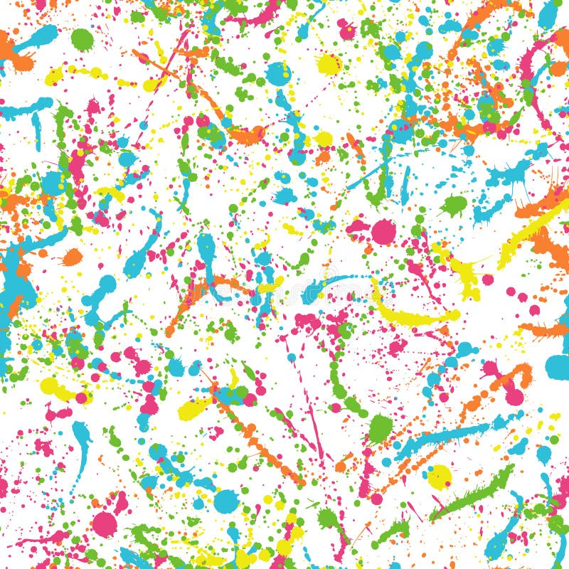Ink Splashes Seamless Pattern Stock Vector - Illustration of painting ...