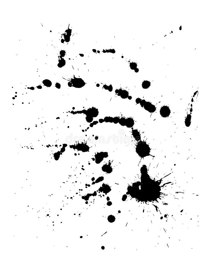 Ink splat stock vector. Illustration of splat, mark, drops - 1379001