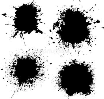 Ink splats stock vector. Illustration of abstract, splatter - 197409