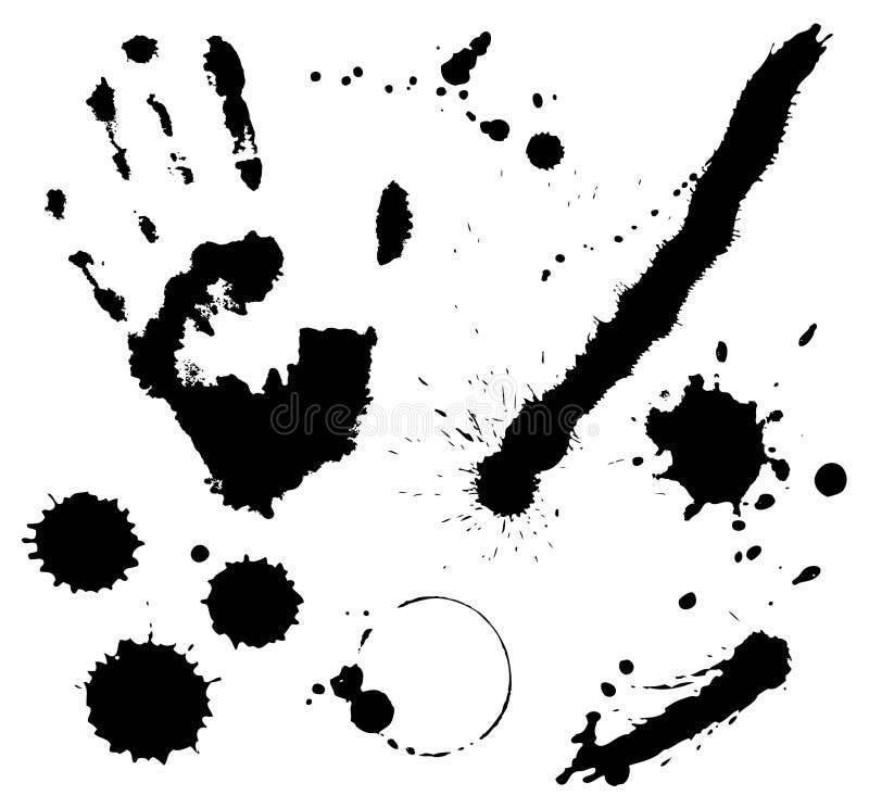 Ink splats and prints stock illustration. Illustration of blotch - 15172516