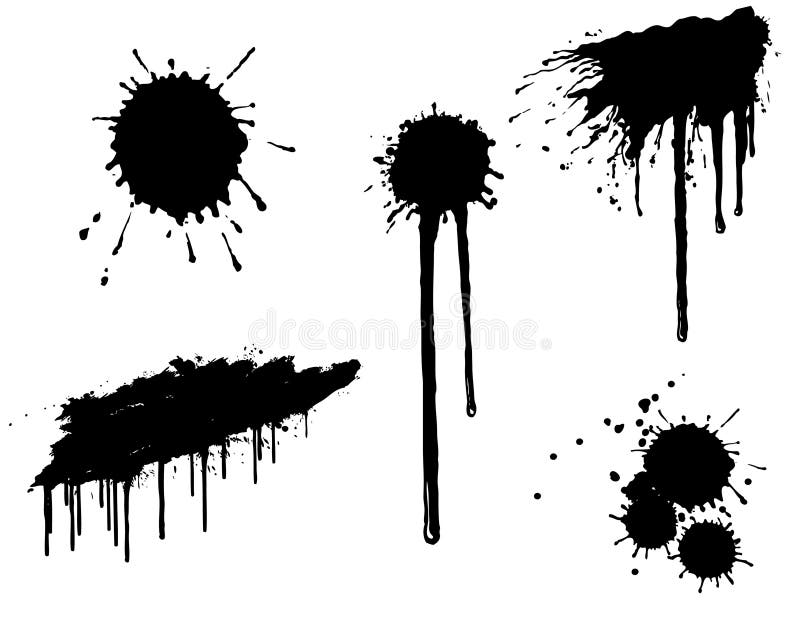 Ink splatter stock vector. Illustration of drip, vector - 4951461