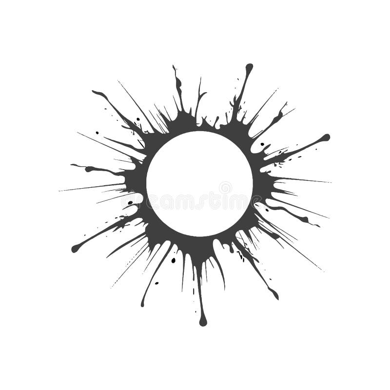 Ink Splatter Circle Design Illustration Stock Illustration ...