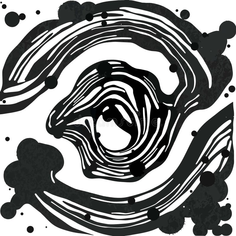 Ink Splatter with Erratic Lines and Organic Structure Stock Vector ...