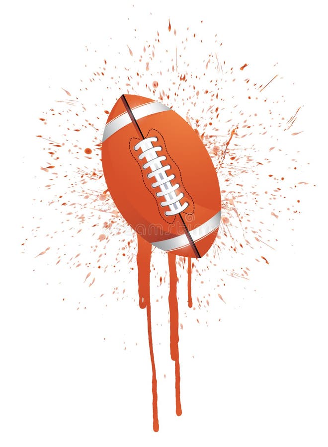 Ink splatter football stock illustration. Illustration of football ...