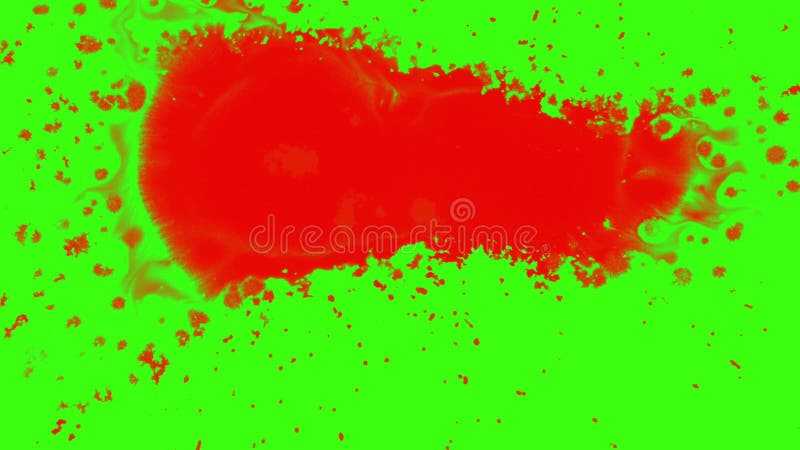 Blood Splatter on a Green Screen Stock Video - Video of contemporary ...