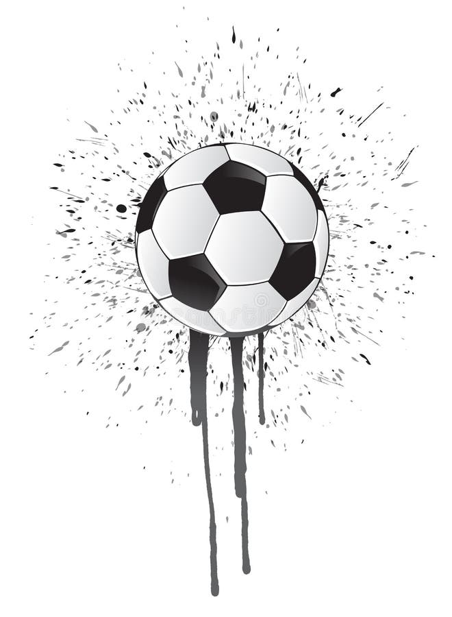 Ink splatter soccer ball stock illustration. Illustration of equipment ...