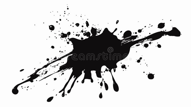 Ink Splatter Vector Illustration Isolated on White Background for ...