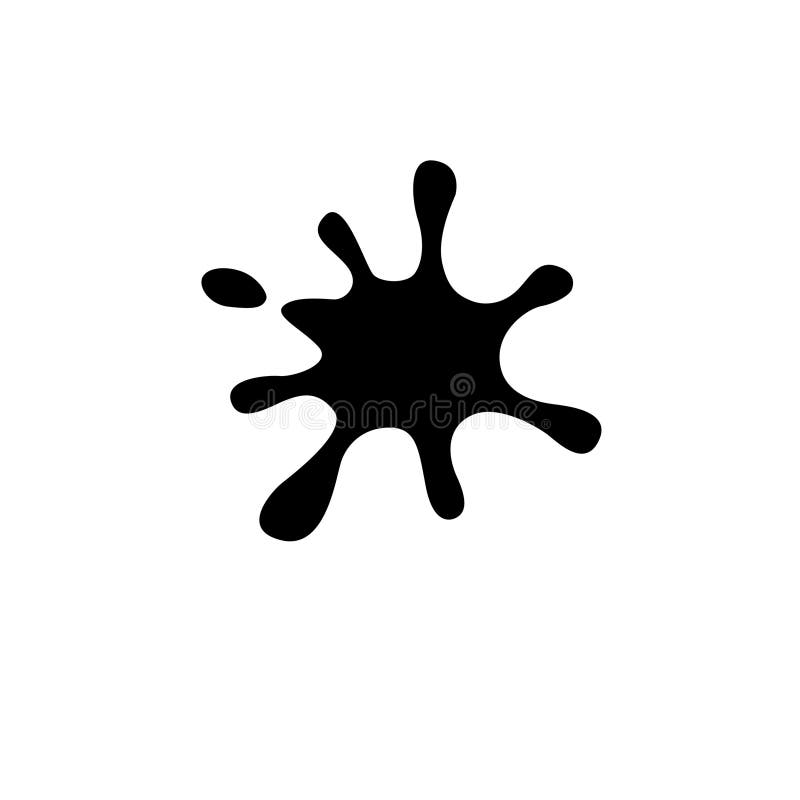 Ink Spot, Paint Stain, Liquid Splash Solid Flat Vector Icon Isolated on ...