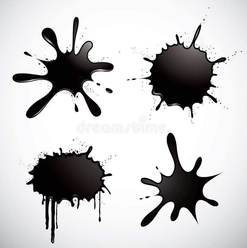 Ink blot cartoon stock illustration. Illustration of painting - 7814408
