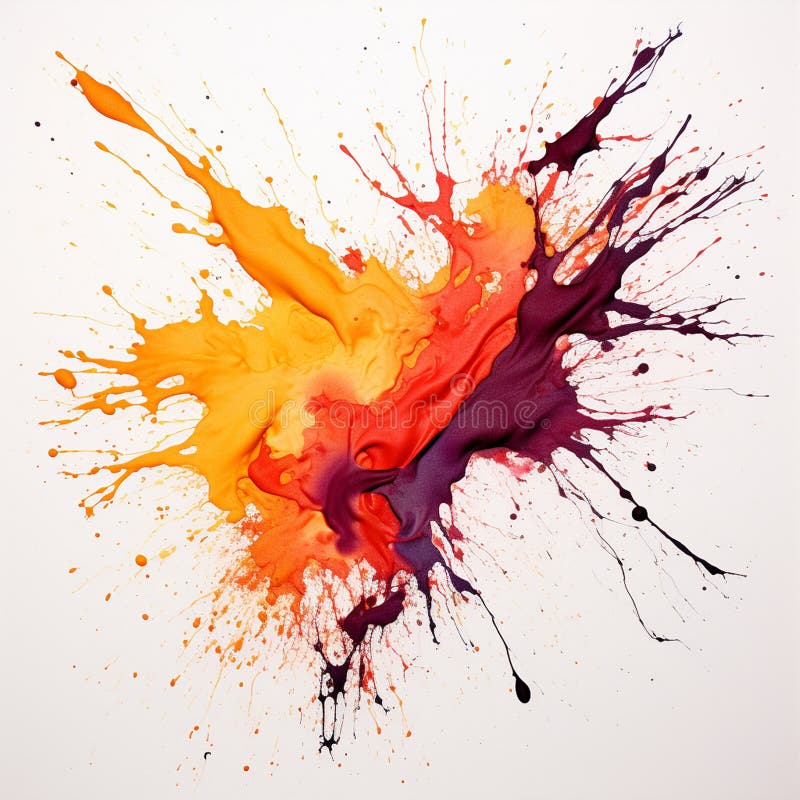 Ink Spots with Dripping Paint and Splats Stock Illustration ...