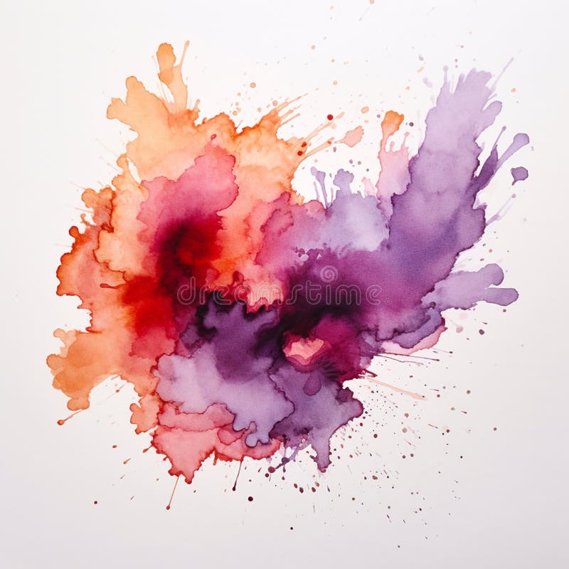 Ink Spots on Dripping Paint with Splatted Paint Stock Illustration ...