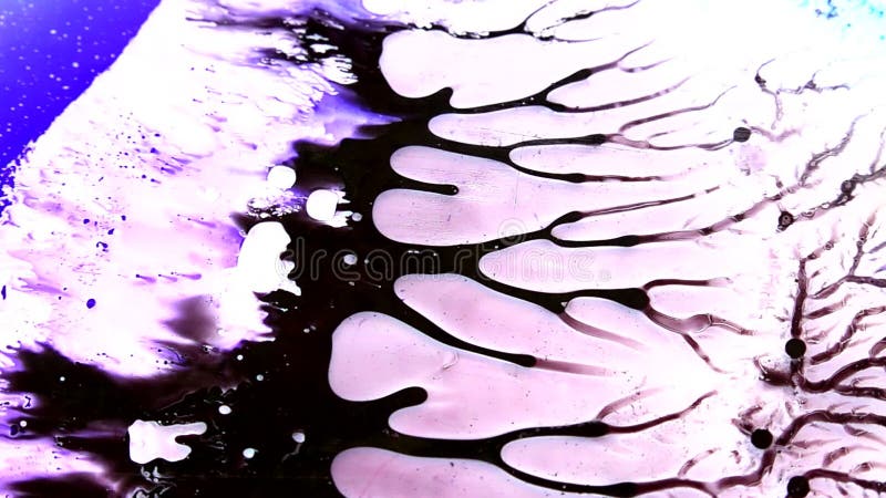 Effect Created by Ink Squashed in Glass Stock Footage - Video of ...