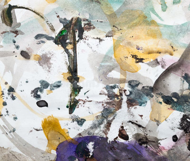 Ink stains on white paper stock illustration. Illustration of detailed ...