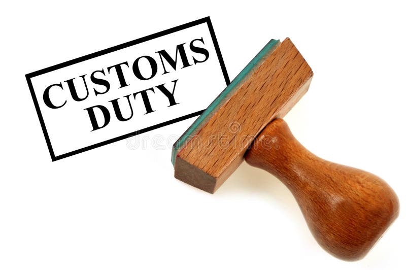 Ink Stamp and Customs Duty Writing Stock Image - Image of export ...