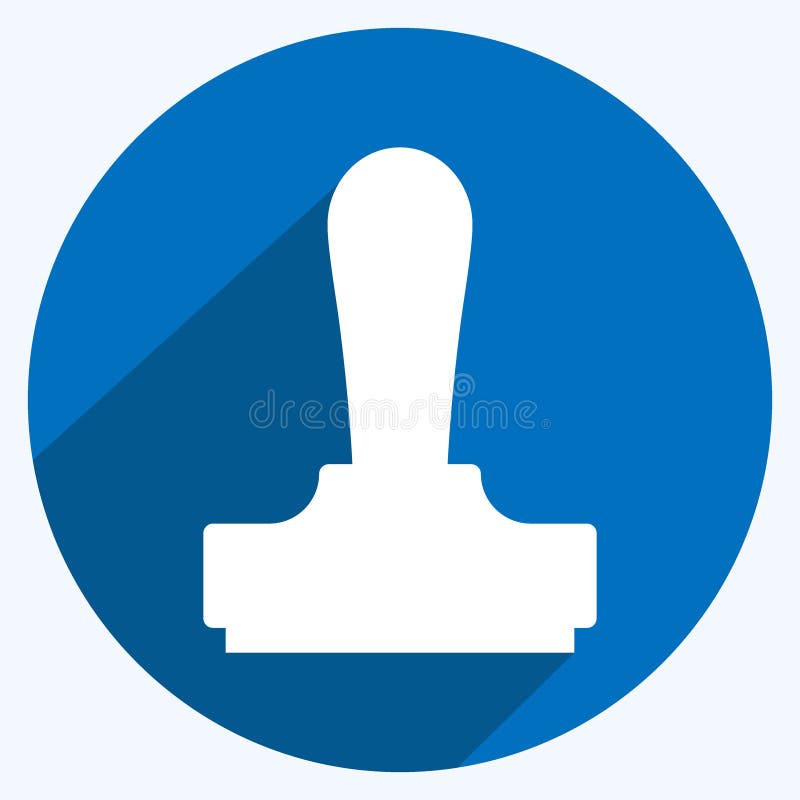 Stamp Icon in Trendy Blue Eyes Style Isolated on Soft Blue Background ...