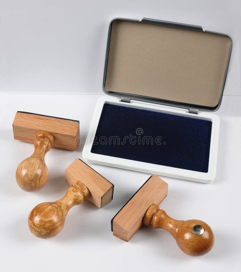 Ink and stamps on the desk stock image. Image of used - 88128779