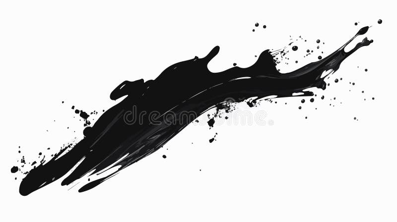 Ink Stroke Splash Vector Illustration Isolated on White Background ...
