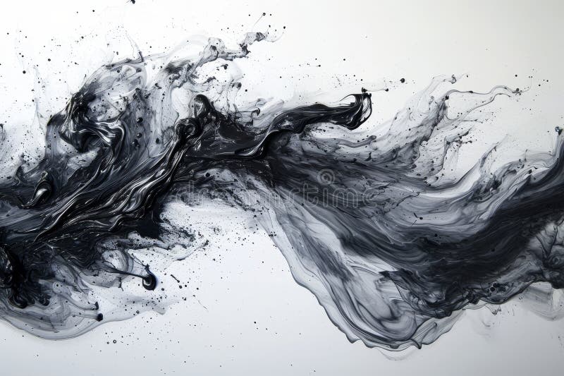 Ink Swirls Abstraction stock illustration. Illustration of white ...